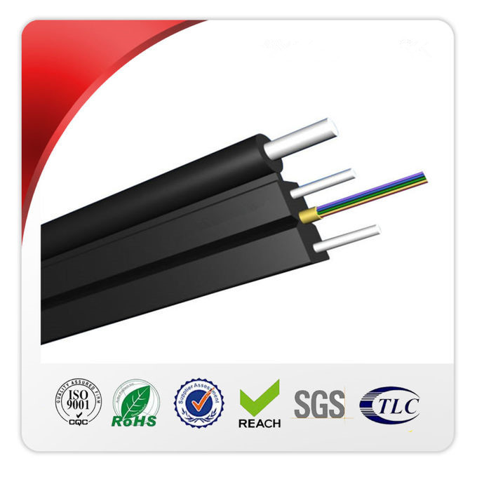 2 Core Outdoor HS Code 8544700000 With Steel Wire Strengthen FTTH ...