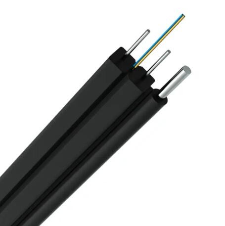 FIBER OPTIC 4 CORE 2km FTTH DROP CABLE SINGLE MODE FIBER OPTIC CABLE