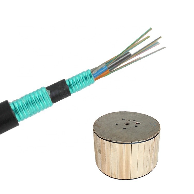 144 Cores Armored Fiber Optic Cable GYTS53 Direct Buried Stranded Loose ...