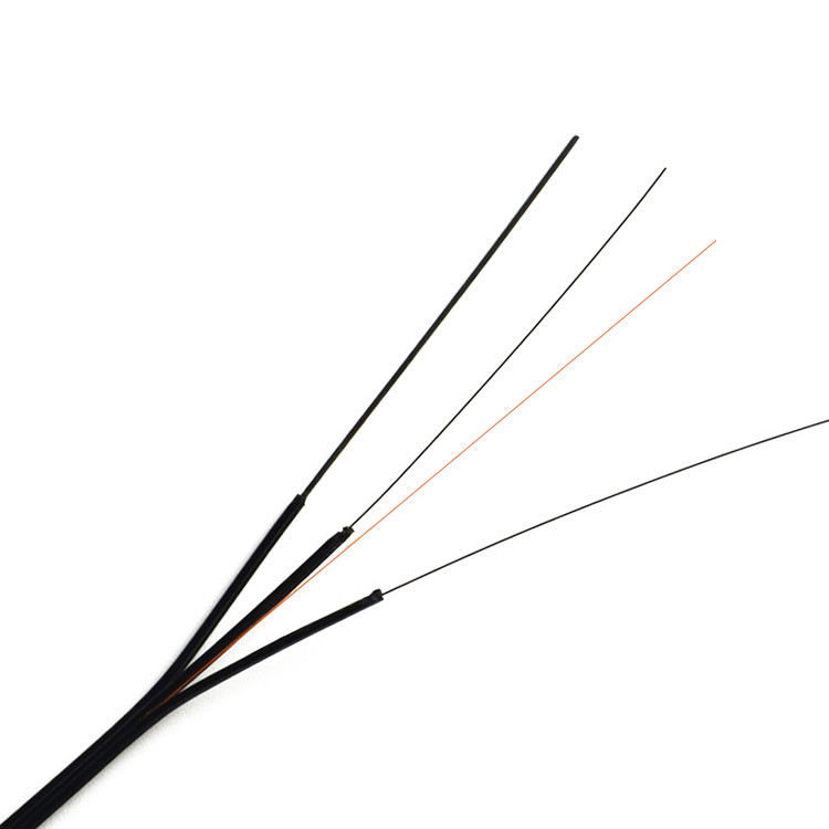 1-4 Core FTTH Drop Cable FRP / Steel Strength Member Covered Flat ...