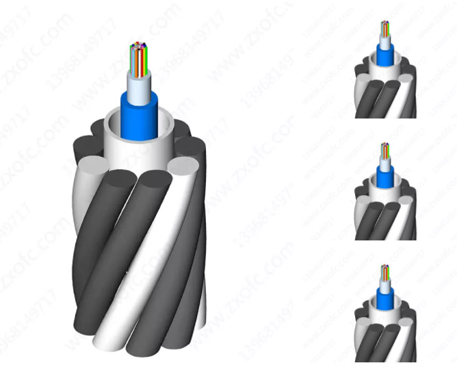 24/48 Core OPGW Fiber Optic Cable Single Mode G652d Power Opgw Aeirlal Wire