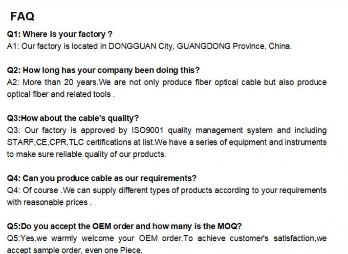 4 Core Multimode Multi Strand Fiber Optic Cable Tight Buffer Fiber Design